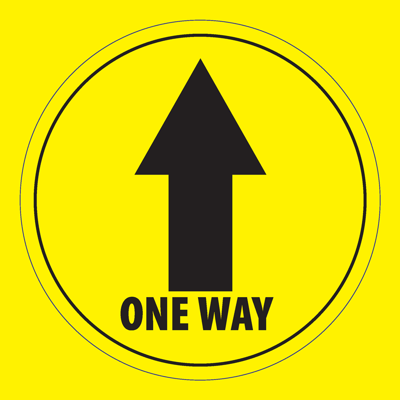 (Floor Decal) One Way